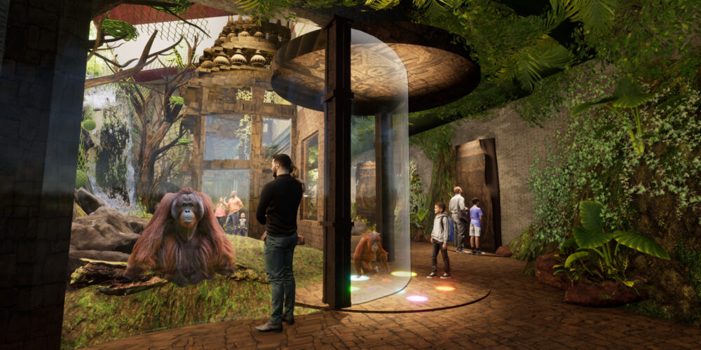 Omaha Henry Doorly Zoo Hubbard Orangutan Forest - Holland Basham Architects